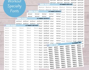 Workout Script Stickers, Workout Planner Stickers, Workout With ...