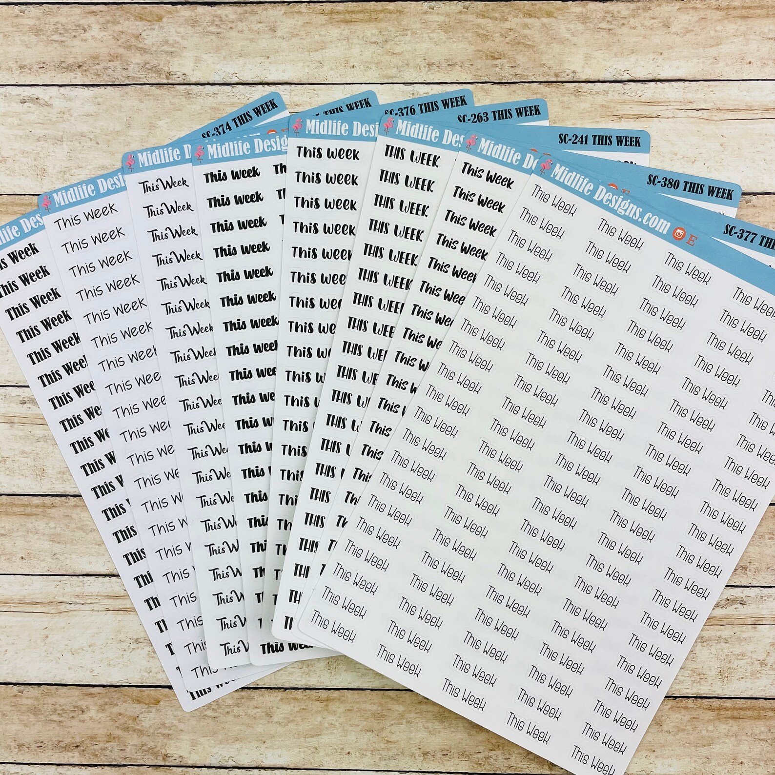 This week script planner stickers this week stickers this | Etsy