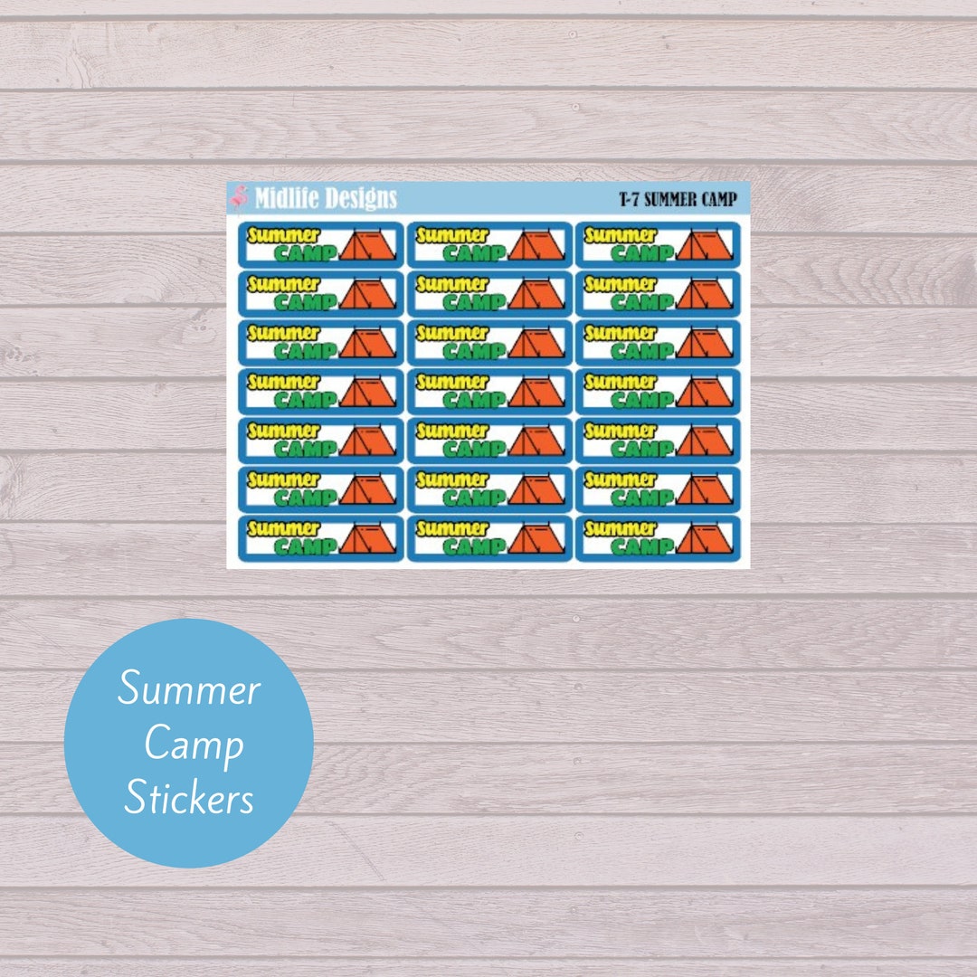 Summer Camp Planner Stickers Summer Camp Stickers Kids Camp - Etsy