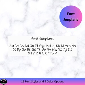 CUSTOM SCRIPT Stickers Jenplans Font, Custom Planner Stickers ...