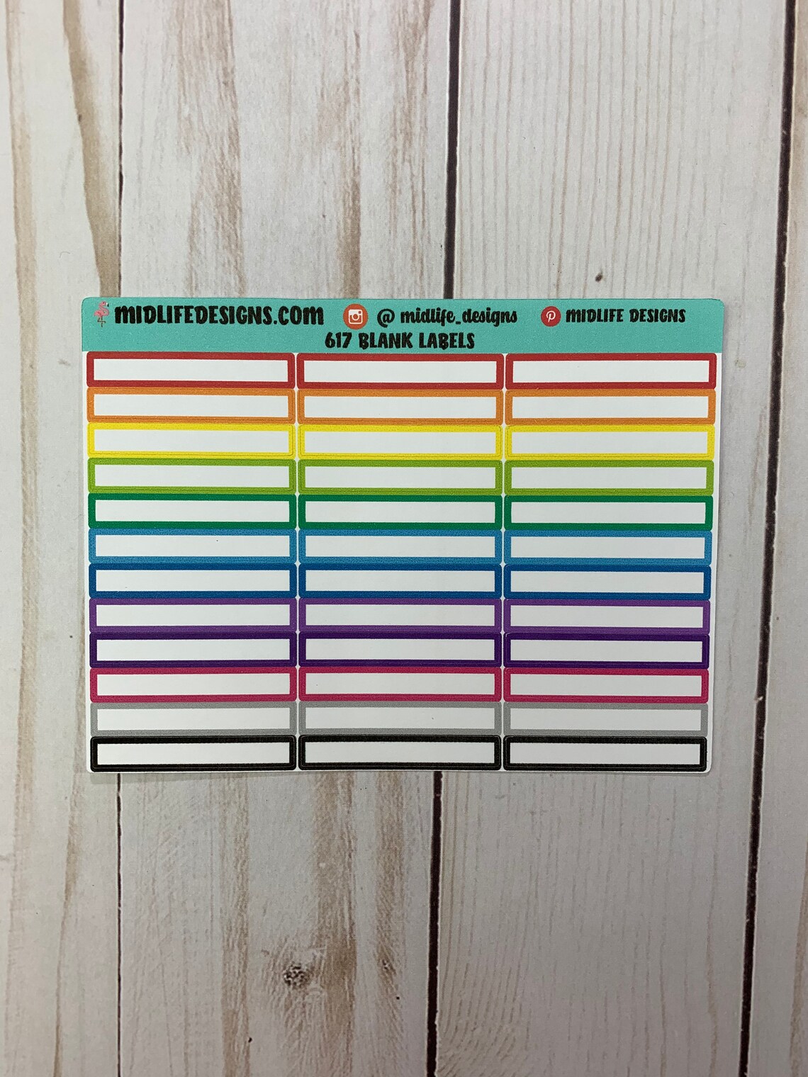 Blank skinny label planner stickers blank label stickers | Etsy