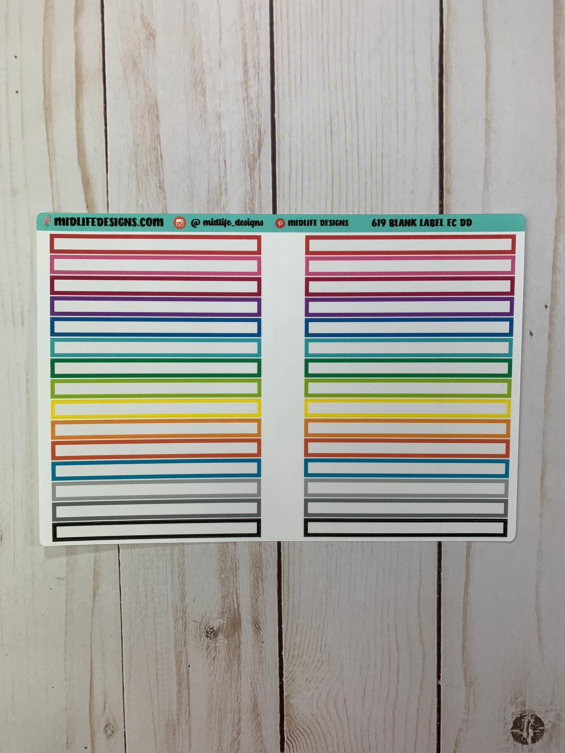 Blank skinny label planner stickers blank label stickers | Etsy
