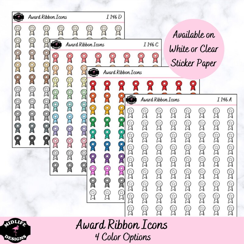 Ribbon Stickers - Etsy