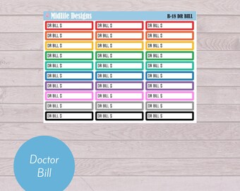 121 or 55 Tiny Phone Bill Payment Reminder Planner Stickers, Bill Due ...