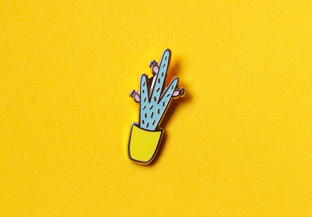 Cactus Enamel Pin - Etsy