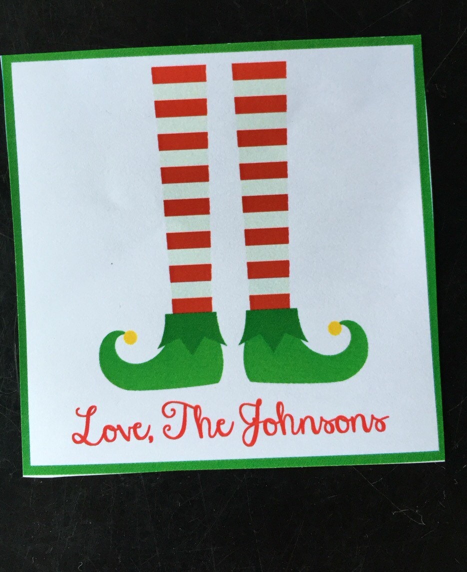 Christmas Gift Stickers, Holiday Gift Labels, Christmas Elf Labels ...