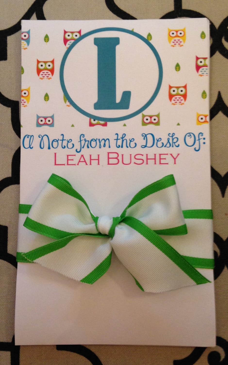 Owl notepad owl notes teacher notepad desk notepad owl | Etsy