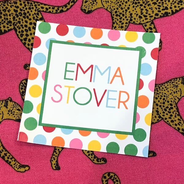 Polka Dot Labels - Etsy