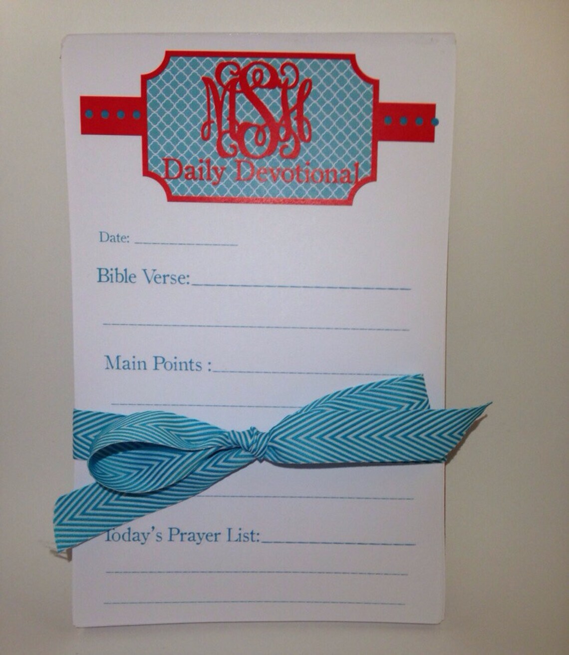 Notepad, Note Pad, Monogrammed Notepad, Monogram,daily Devotional ...