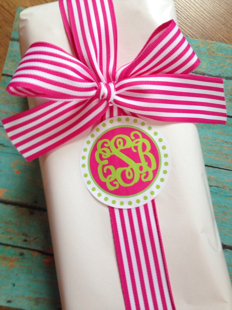 Preppy Gift Tags, Preppy Gift Stickers. Stickers, Monogrammed Stickers ...