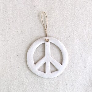 Ceramic Peace Sign Ornament | Etsy