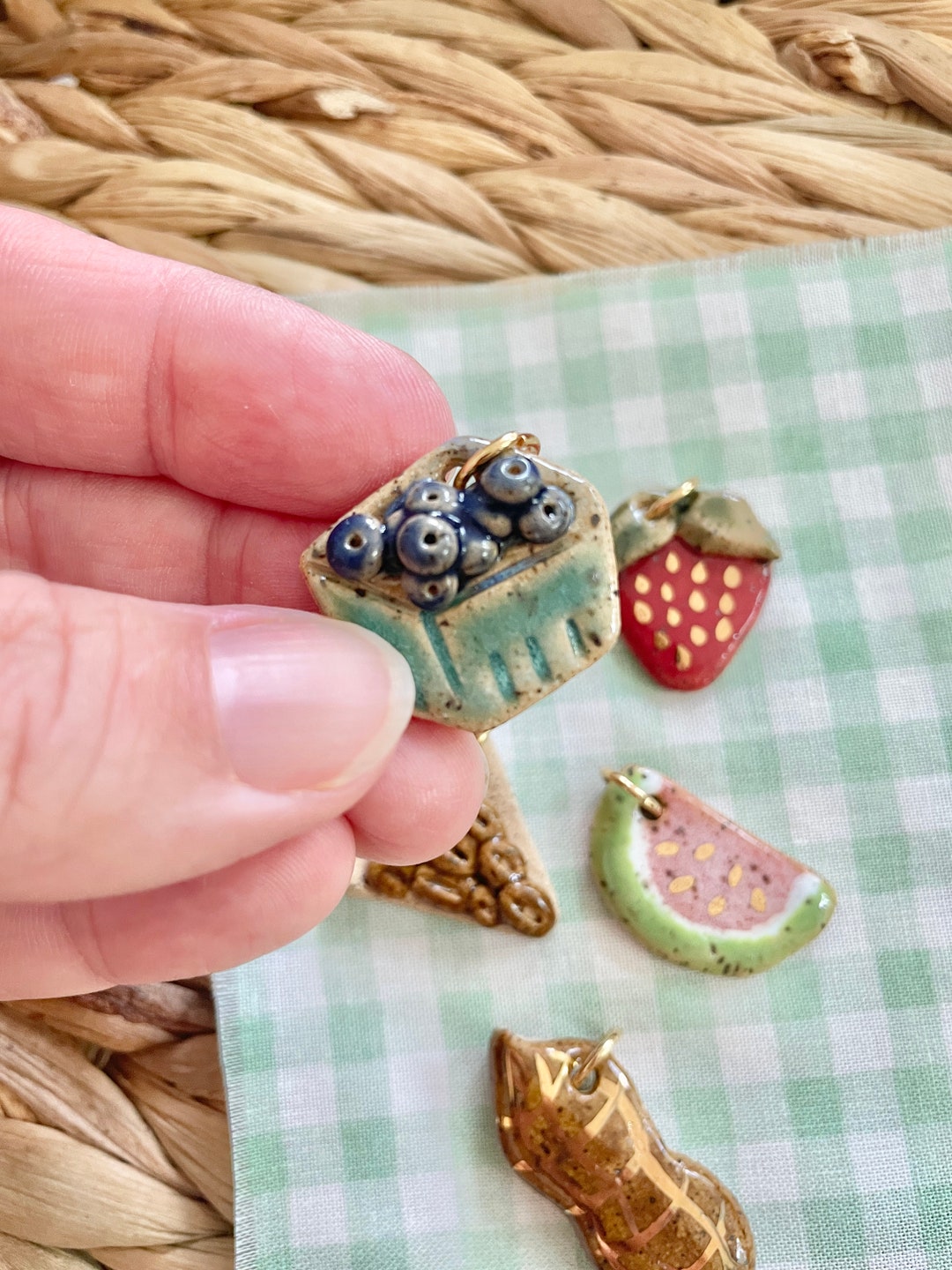 Farmers Market Food Charms Peanut Pecan Pie Strawberry Watermelon ...