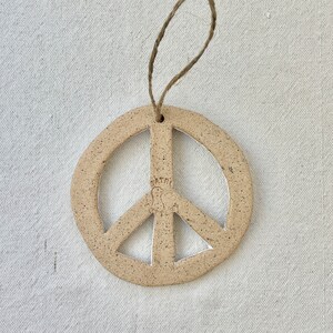 Ceramic Peace Sign Ornament - Etsy