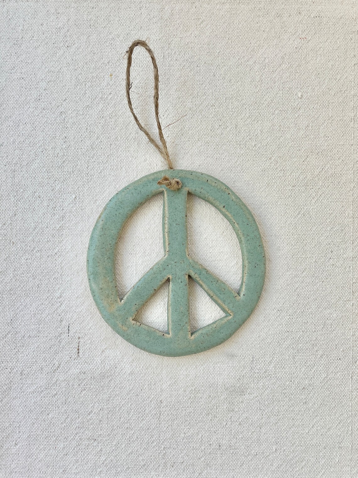 Ceramic Peace Sign Ornament - Etsy
