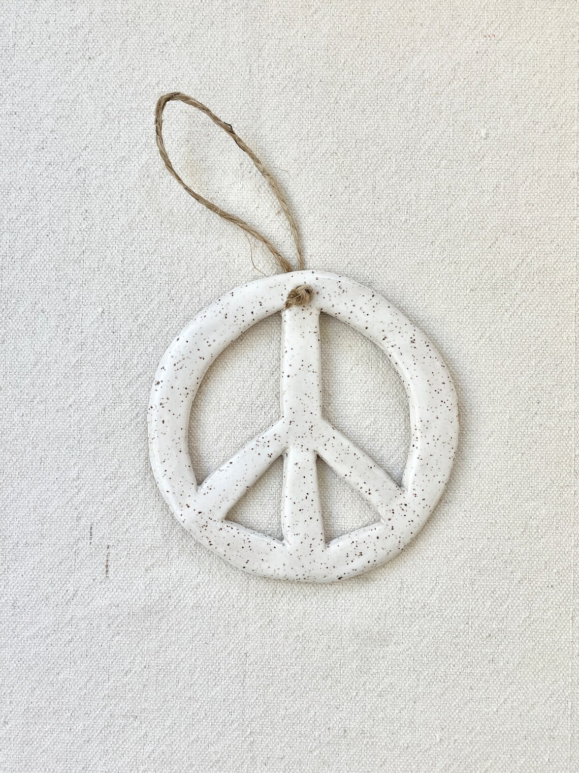 Ceramic Peace Sign Ornament - Etsy