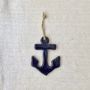 Handmade Ceramic Anchor Ornament: Nautical Decor - Etsy
