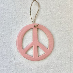 Ceramic Peace Sign Ornament - Etsy