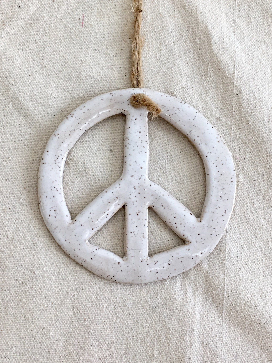 Ceramic Peace Sign Ornament | Etsy