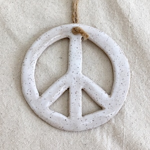 Ceramic Peace Sign Ornament | Etsy