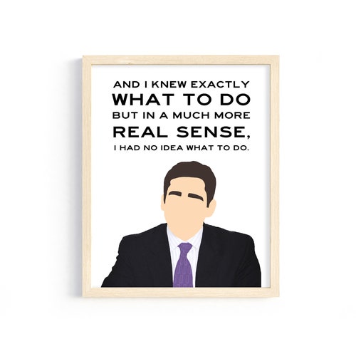 The Office Michael Scott and I Knew Exactly What to - Etsy