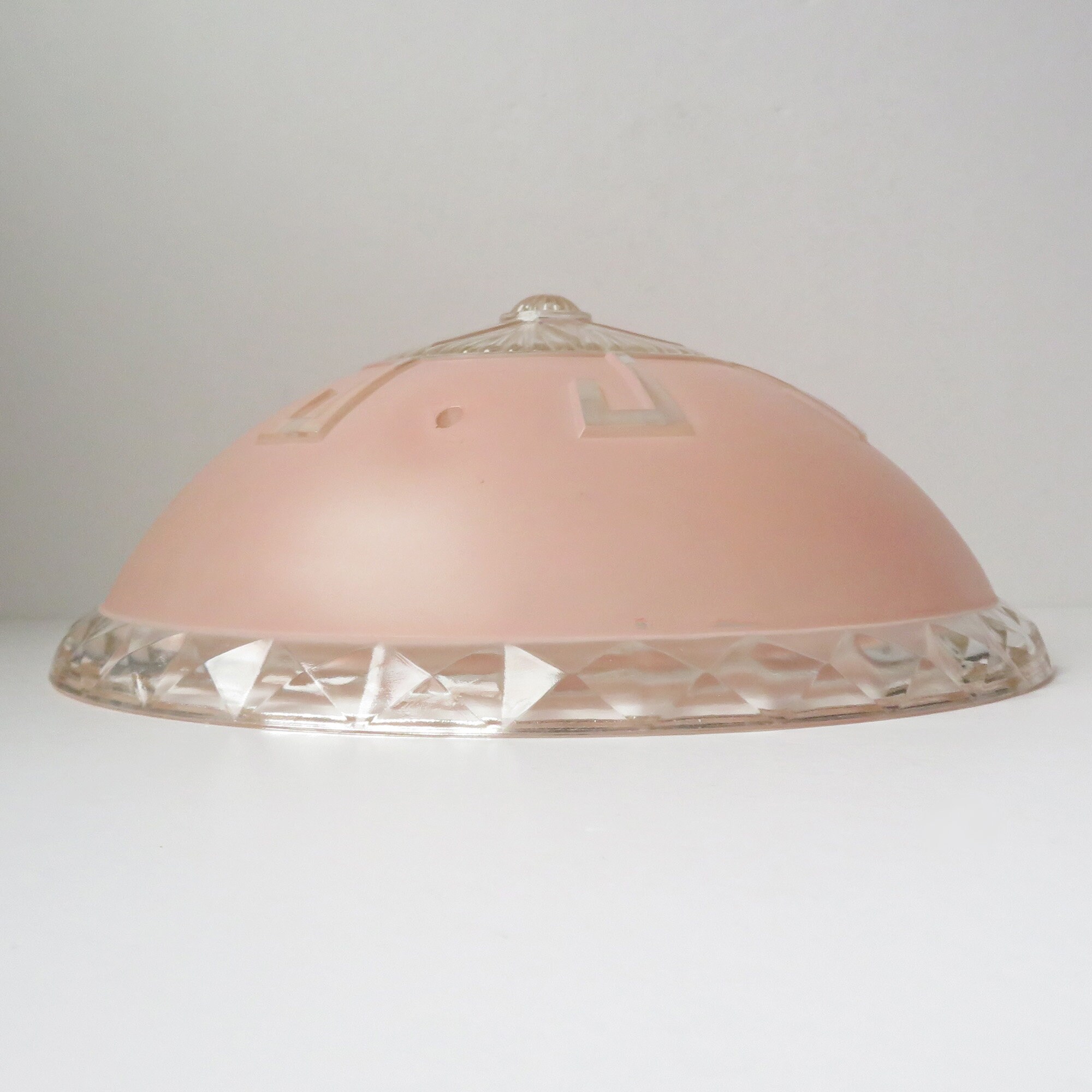 Vintage Pink Ceiling Light, Round Glass Light Fixture - Etsy
