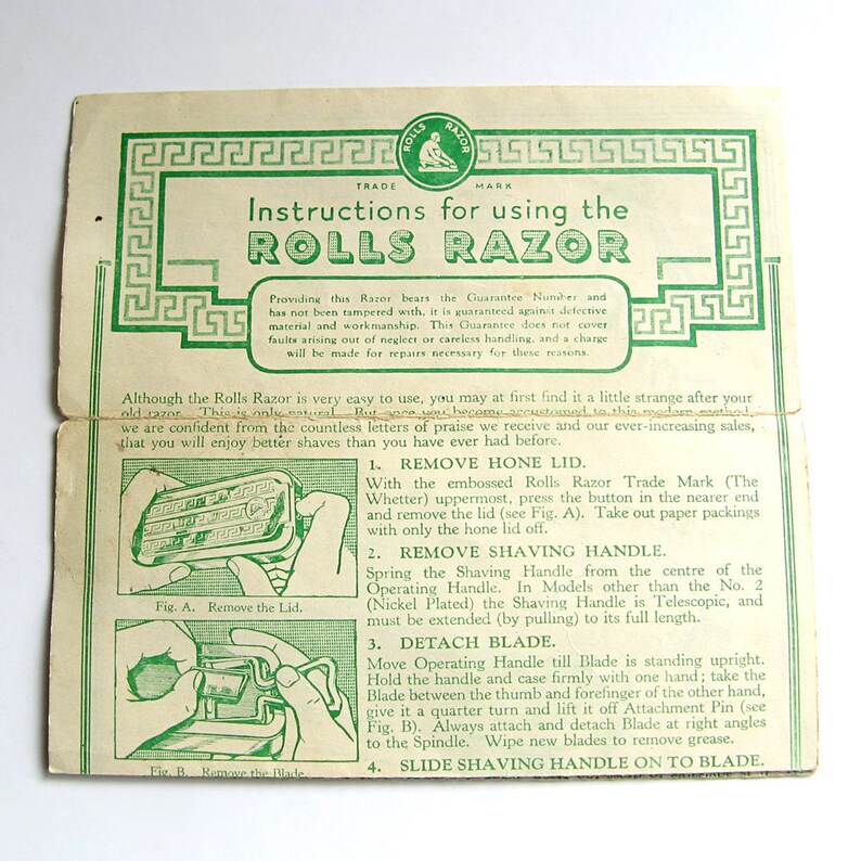 Vintage Rolls Razor Men's Shaving Kit Men's Grooming - Etsy