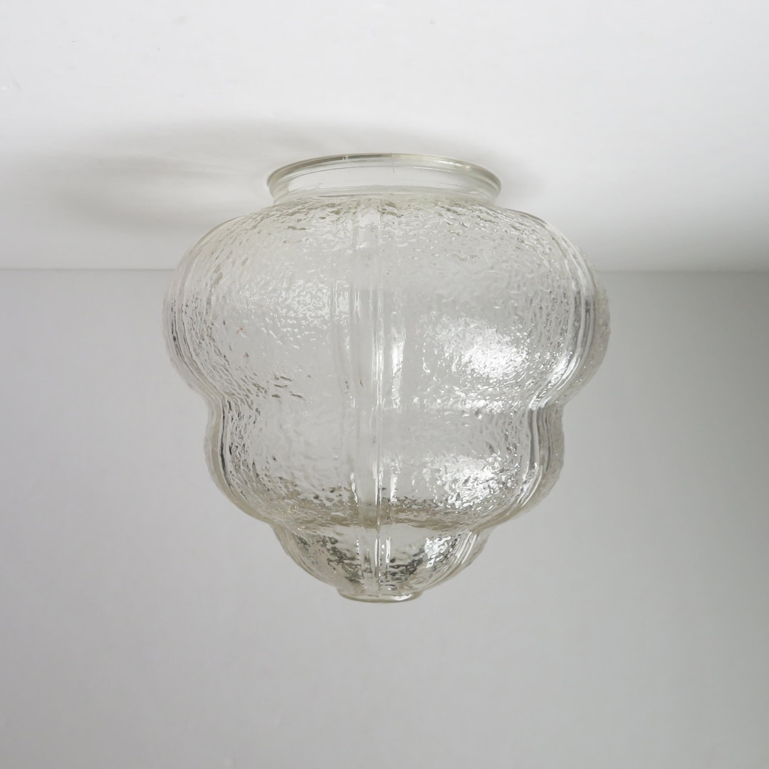 Vintage Pebbled Glass Light Cover, Replacement Light Shade - Etsy