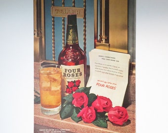Four Roses Vintage Ad - Etsy