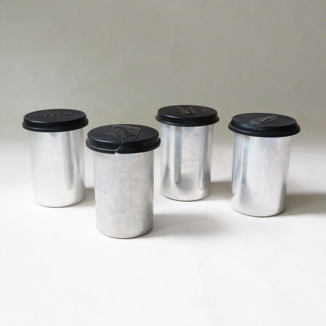 Vintage Kodak 35mm Film Canisters Metal With Plastic Lids, Set of 4 ...