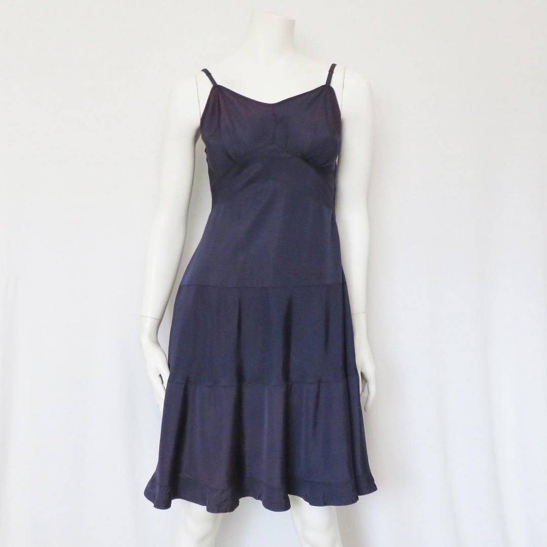 Vintage Canadian Maid Full Slip in Navy, Bias-cut Paneled Dress - Etsy