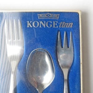 Konge Tinn Pewter Flatware Starter Set No. 389, Vintage 5 Piece Cutlery ...
