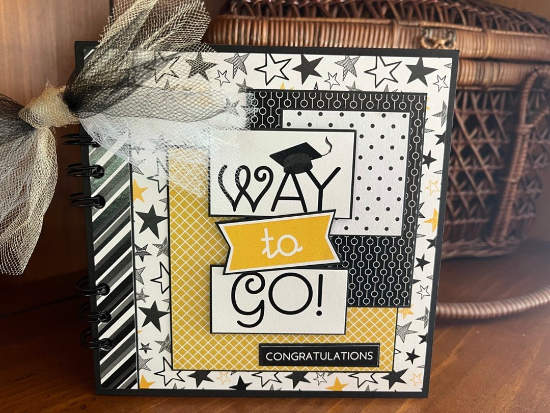 Congratulations (way to Go)-completed Mini Scrapbook Album - Etsy