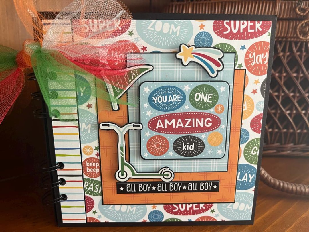 You Are One Amazing Kid (all Boy) - Completed Mini Scrapbook Album - Etsy