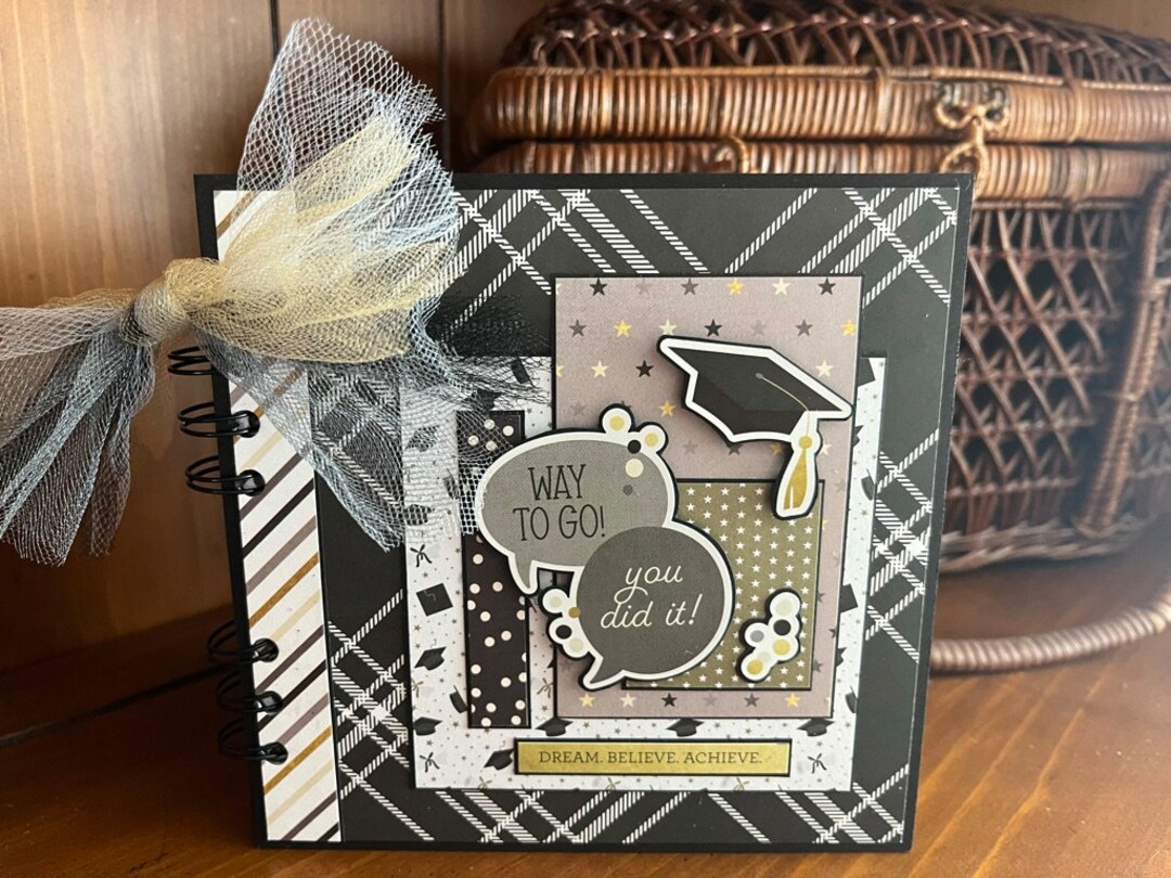 Way to Go, You Did It grad completed Mini Scrapbook Album - Etsy