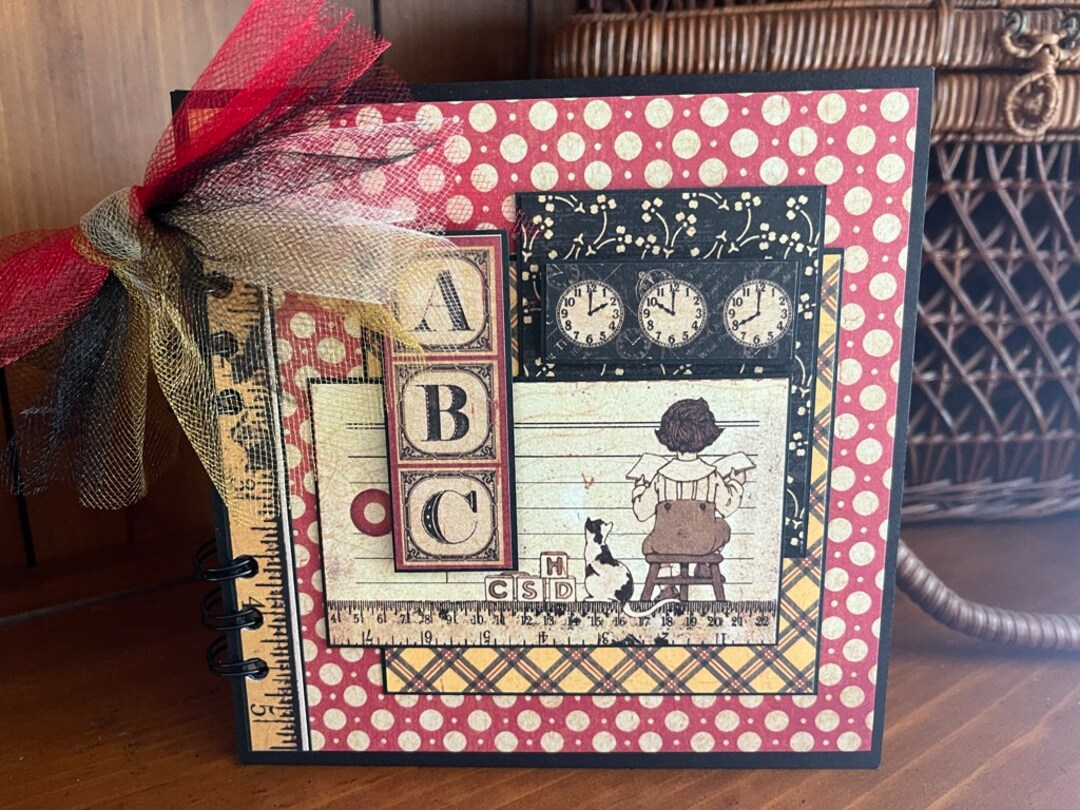 School Days ABC Mini Chipboard Album - Etsy