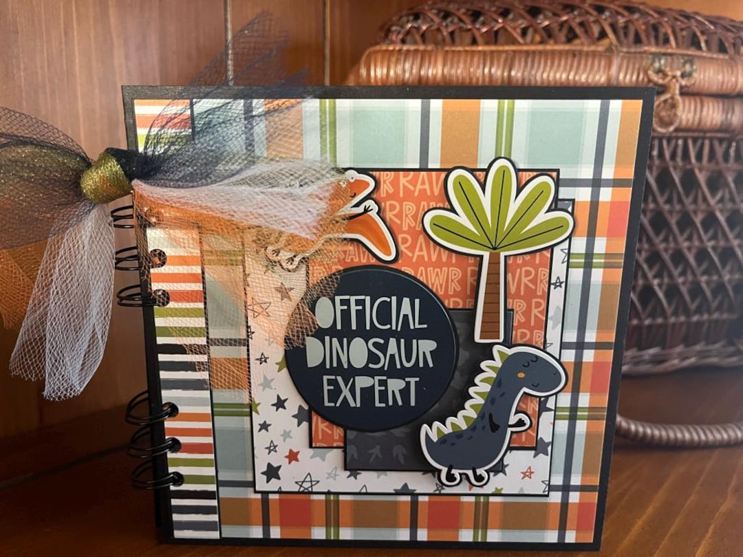 Official Dinosaur Expert - Completed Mini Scrapbook Album - Etsy