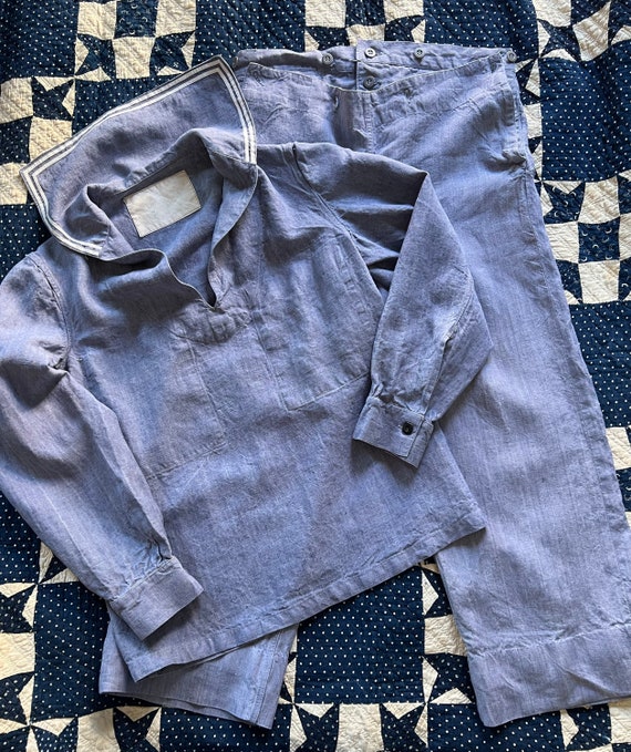 Marine Nationale linen uniform— ultra rare French Nav… - Gem