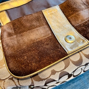 Vintage Coach Bag Number K0401494bronzed Satchel - Etsy