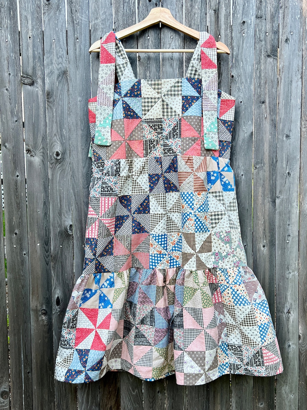 Vintage Quilt Top Dresspinwheel Quilt Top Jumper - Etsy