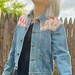 Upcycled Vintage Denim Jacket With Vintage Quilt Block Patches - Etsy
