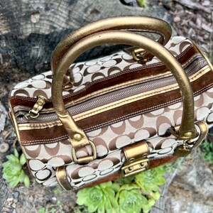 Vintage Coach Bag Number K0401494bronzed Satchel - Etsy