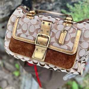 Vintage Coach Bag Number K0401494bronzed Satchel - Etsy