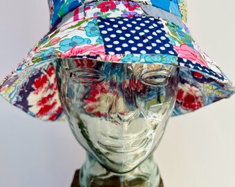 Bucket Hat, Top Hat Made From Vintage Quilt, Sustainable Clothing, One ...
