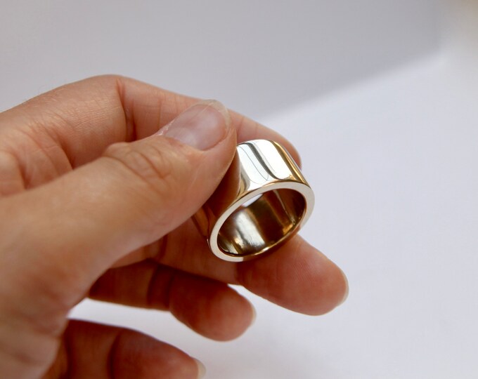 JOE WIDE Band SILVER Ring - Etsy