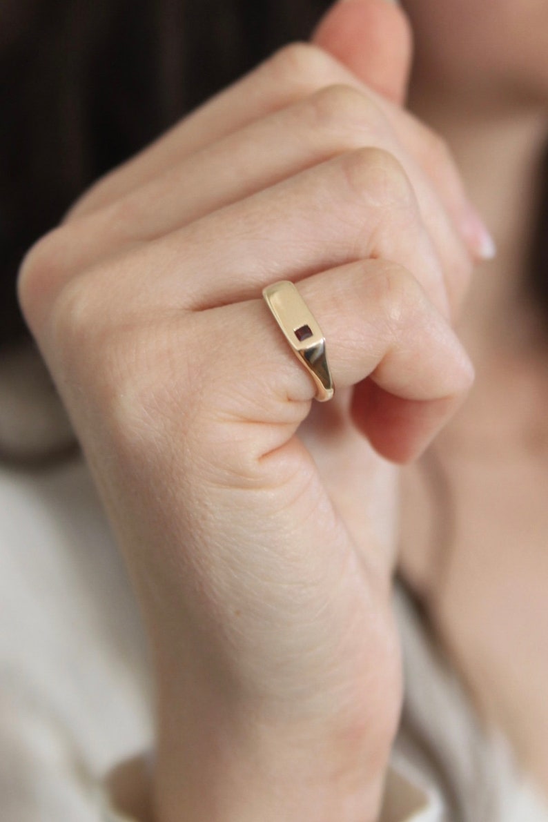 Gold Signet Ring | Etsy