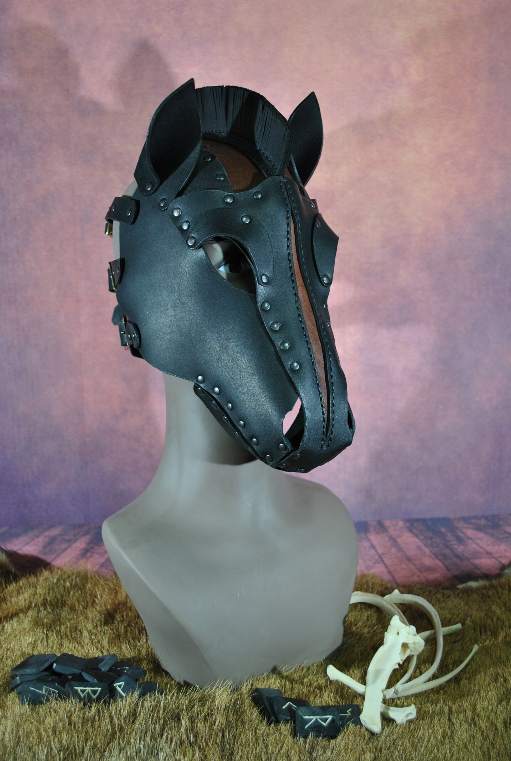 Leather Horse Pony Mask Made to Order - Etsy