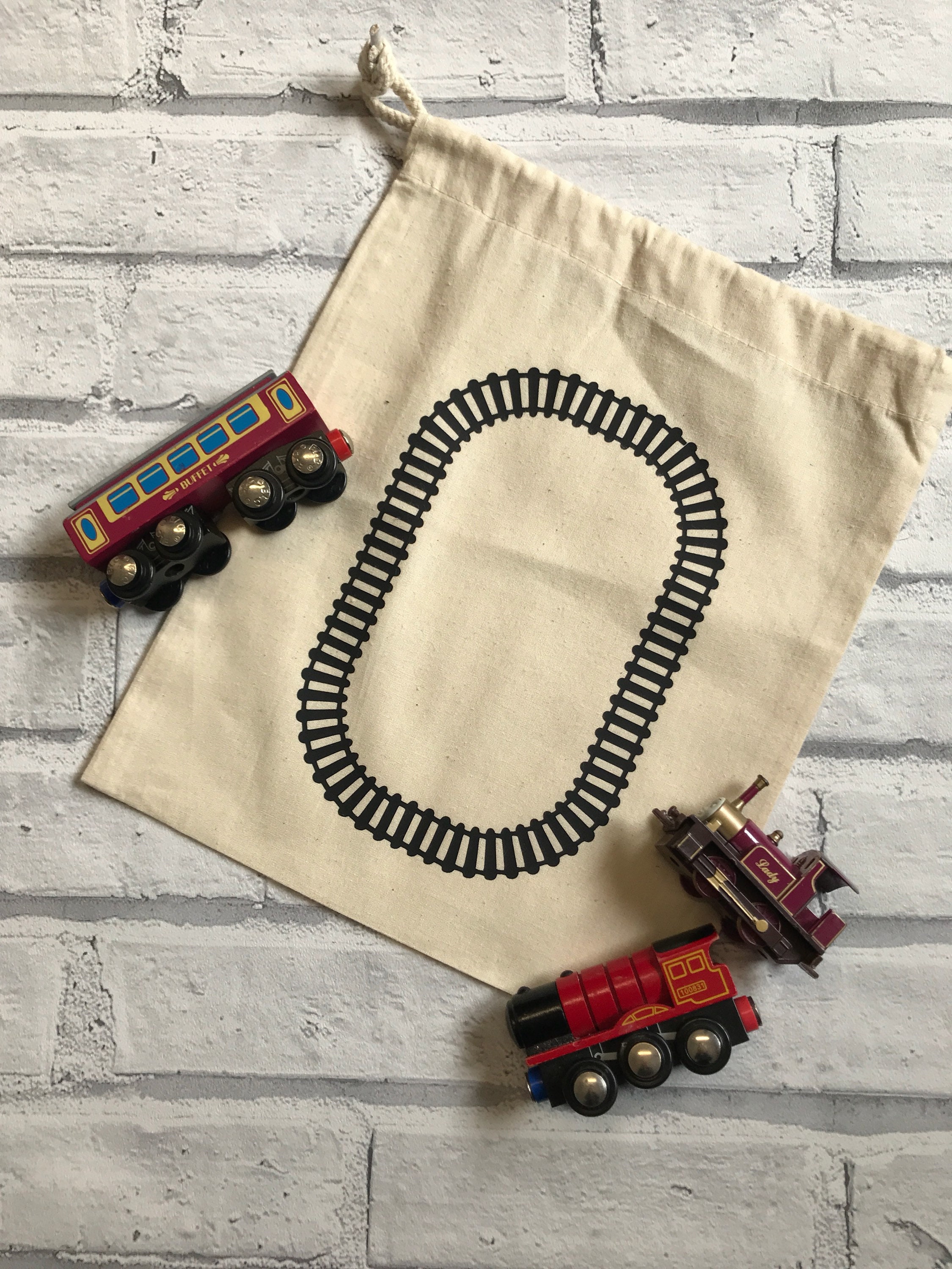 Wooden Toy Train Bag