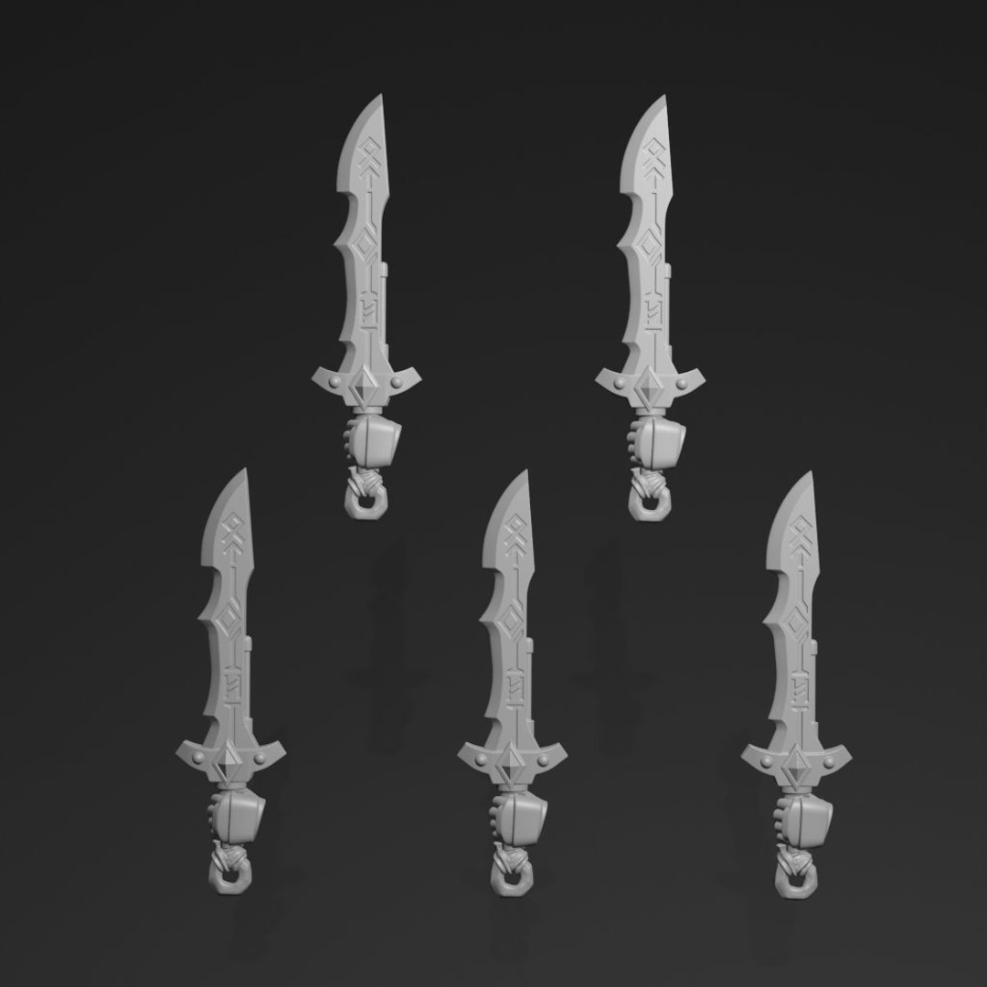 Power Sword E left X 5 Greytide Studio's Primal Hounds - Etsy