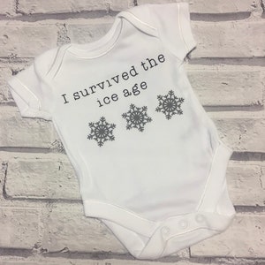 I Survived the Ice Age Baby Vest. IVF Baby Vest. Personalised - Etsy