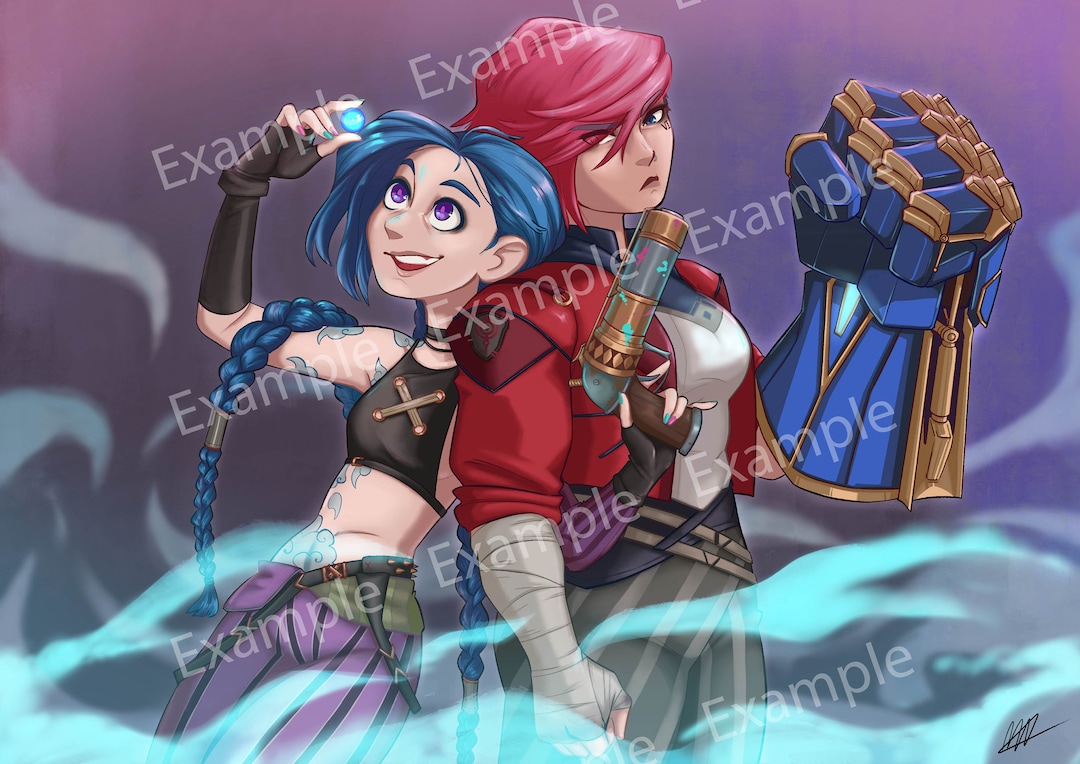 Fanart Print Arcane, Jinx and Vi - Etsy